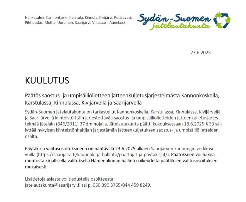 Kivijärvi | Kivijärven kunta